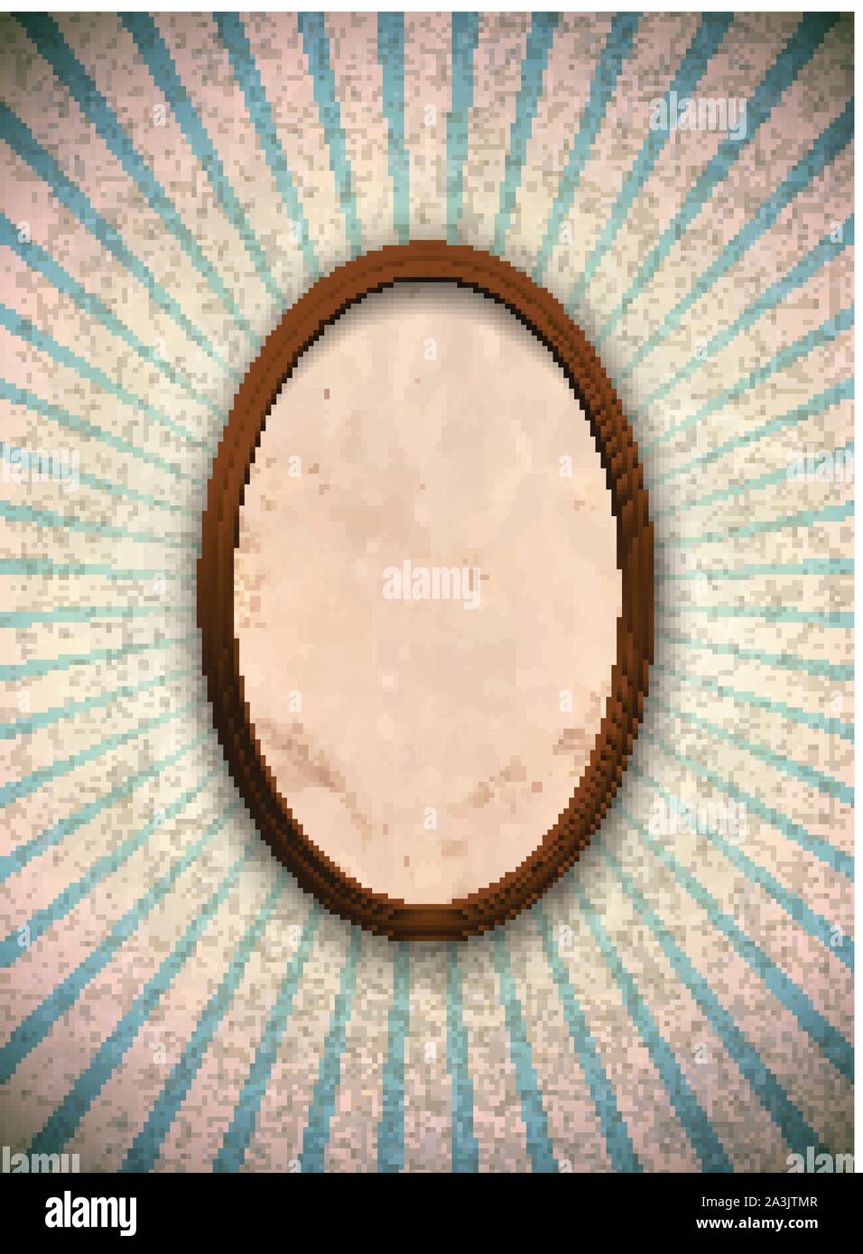 Ellipse frame with blue rays Stock Vector Image & Art - Alamy