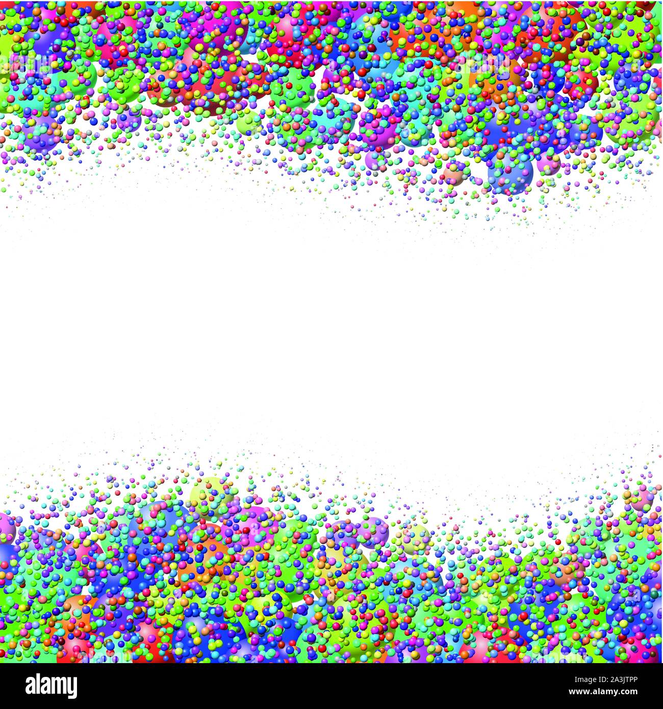 Wavy frame with scattered colorful balls Stock Vector Image & Art - Alamy