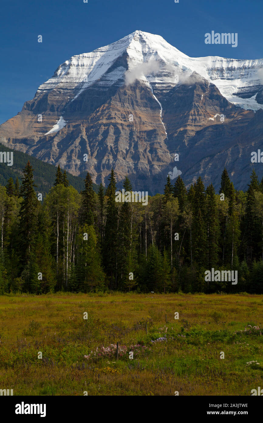 Mount Robson view from the visitor's centre in Mount Robson Provincial ...