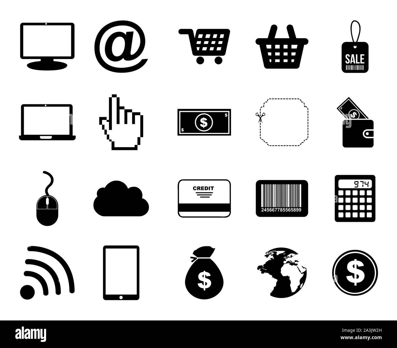 Laptop isolated apps Black and White Stock Photos & Images - Alamy