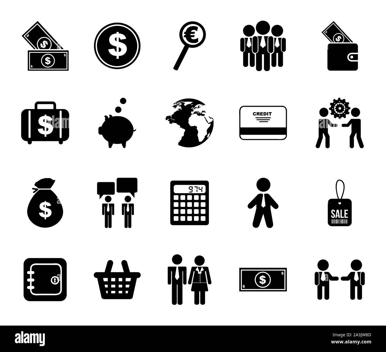 Isolated work and buisness icon set vector design Stock Vector Image ...