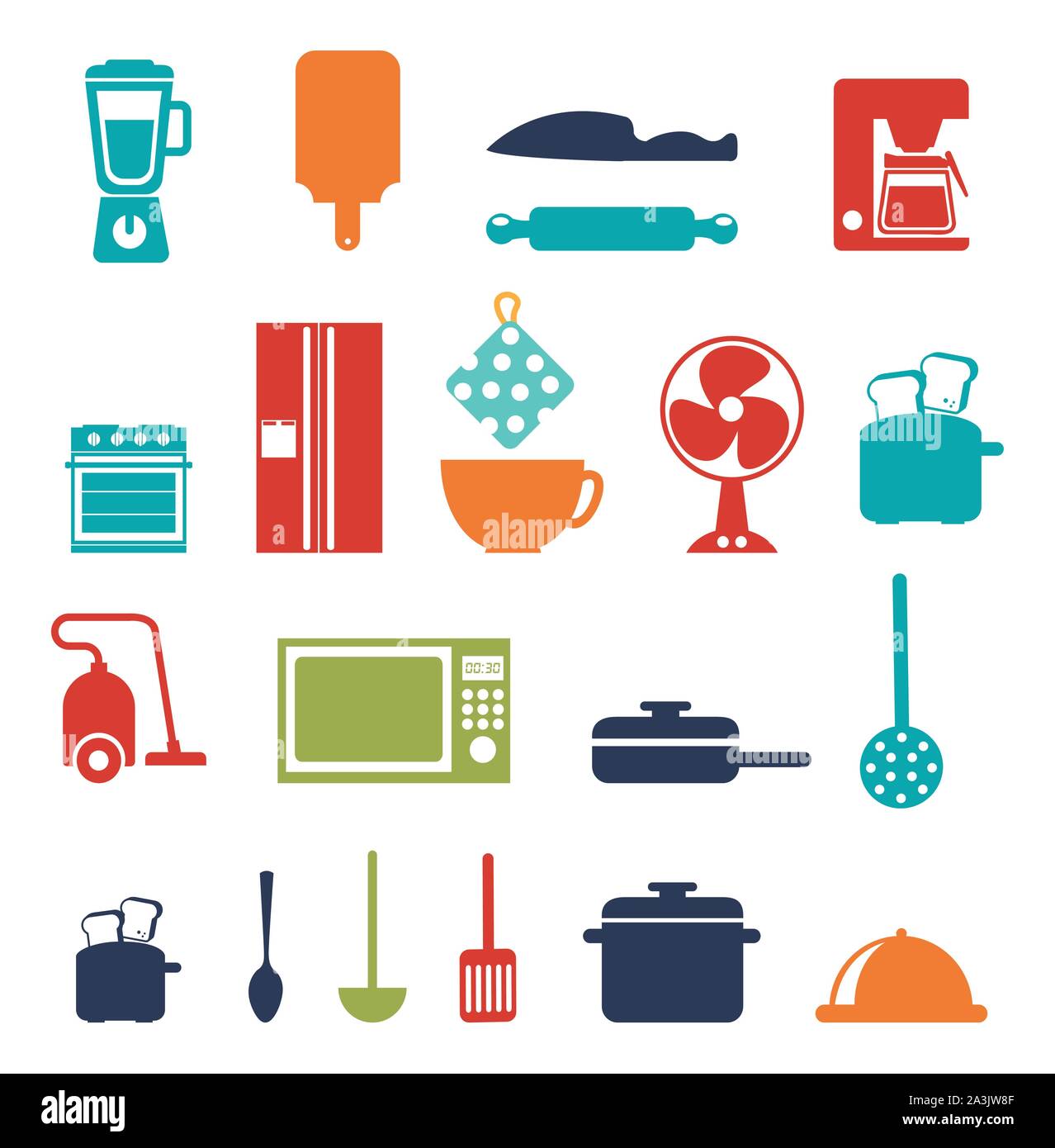 Isolated home appliance icon set vector design Stock Vector Image & Art ...