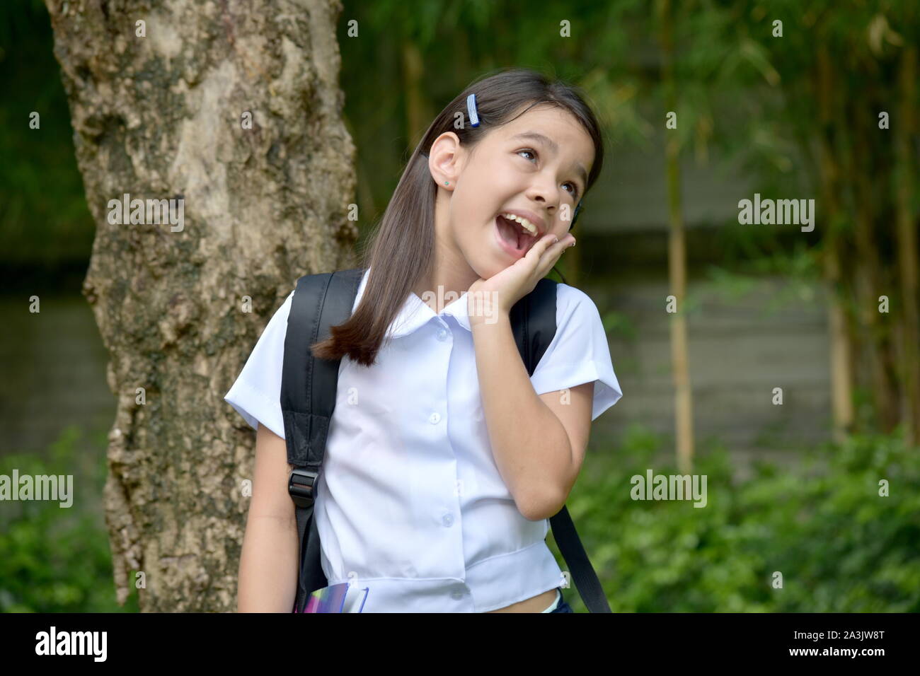 Surprised Prep Person Wearing School Uniform Stock Photo - Alamy
