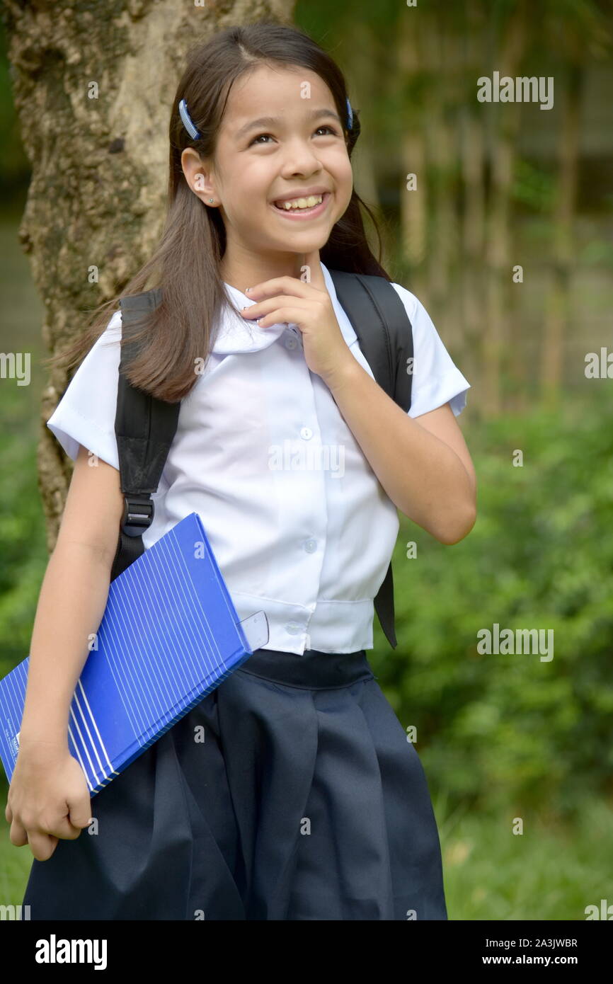A Child Girl Student Decision Making Stock Photo - Alamy