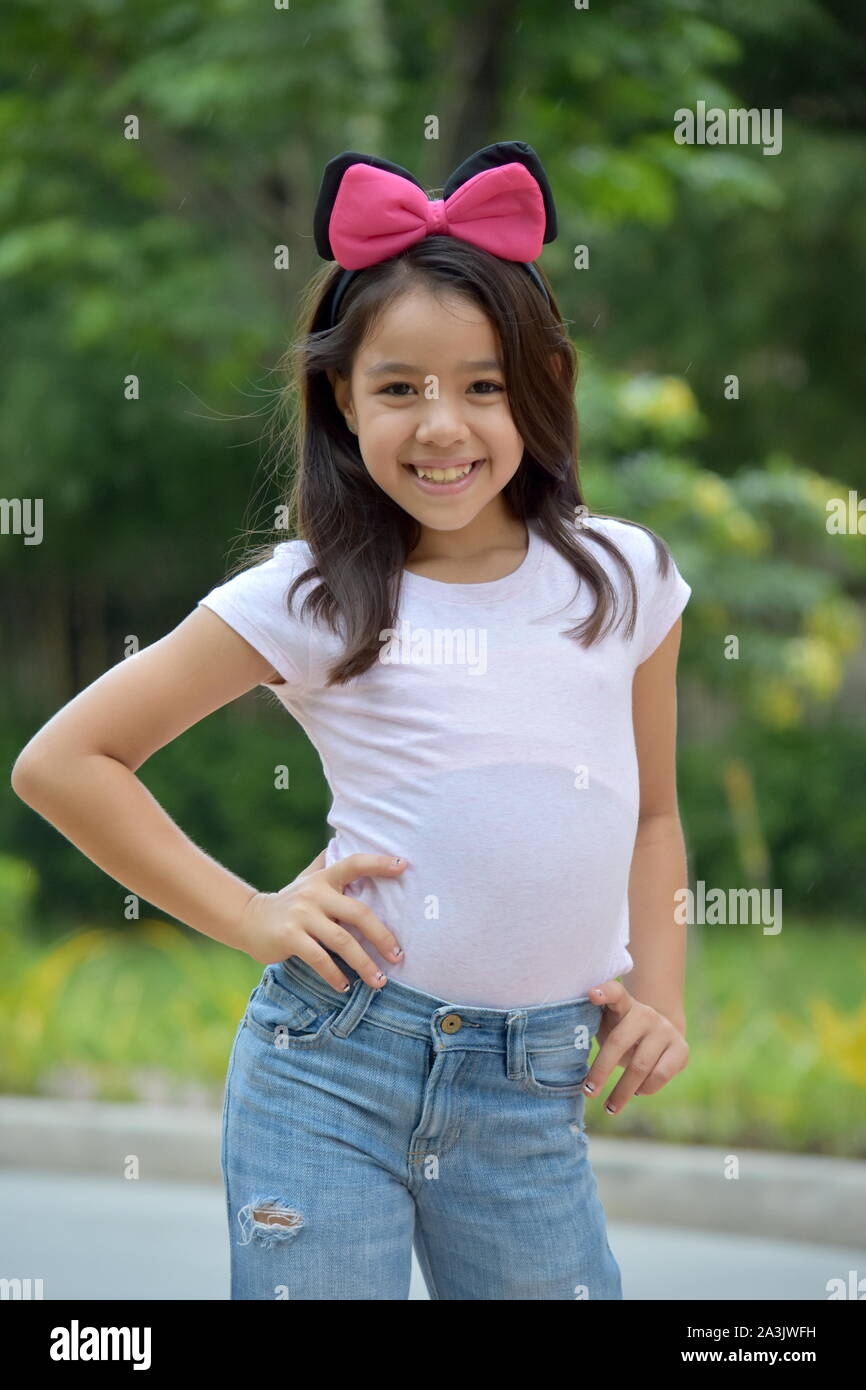 A Tween And Happiness Stock Photo - Alamy