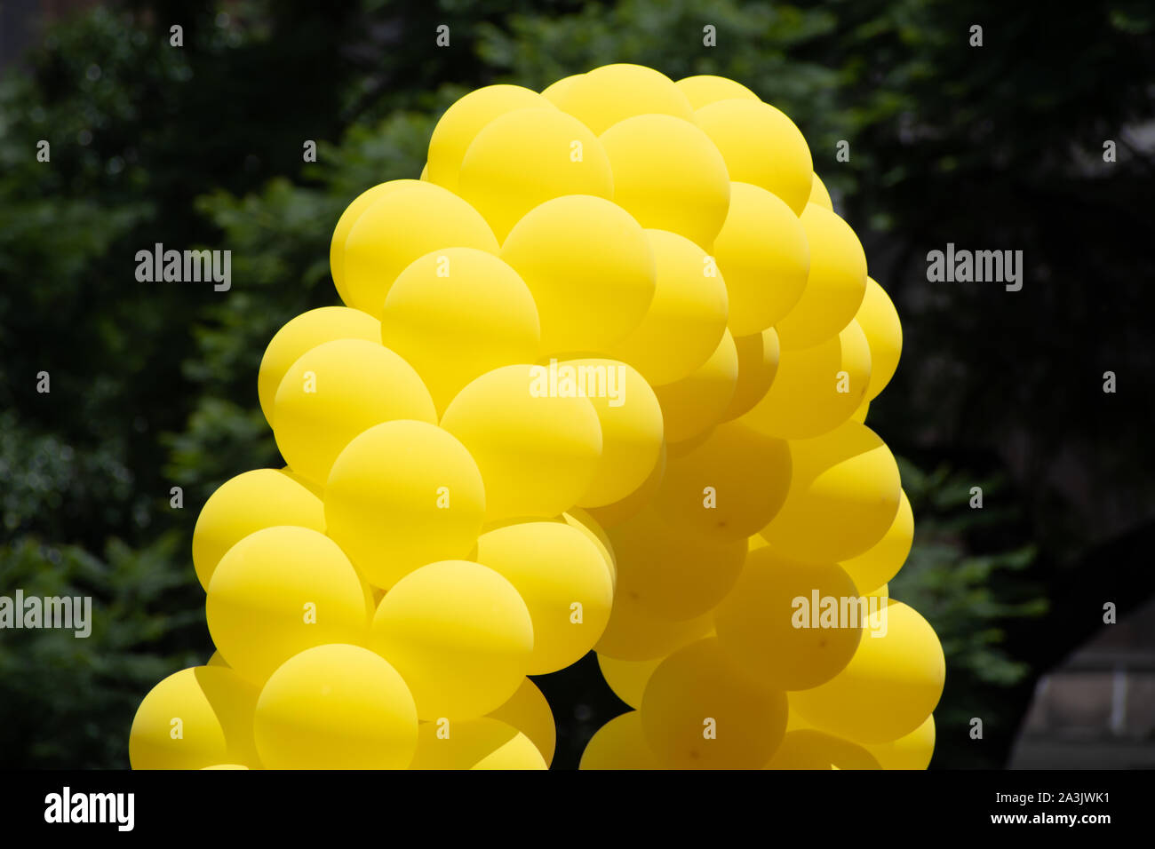 Inflatable balloons background birthday celebration Stock Photo - Alamy