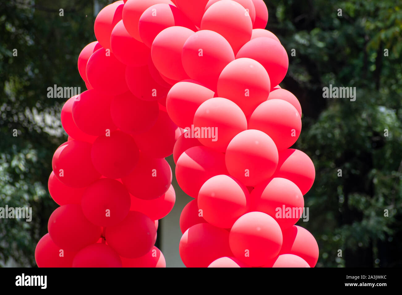 Inflatable balloons background birthday celebration Stock Photo - Alamy
