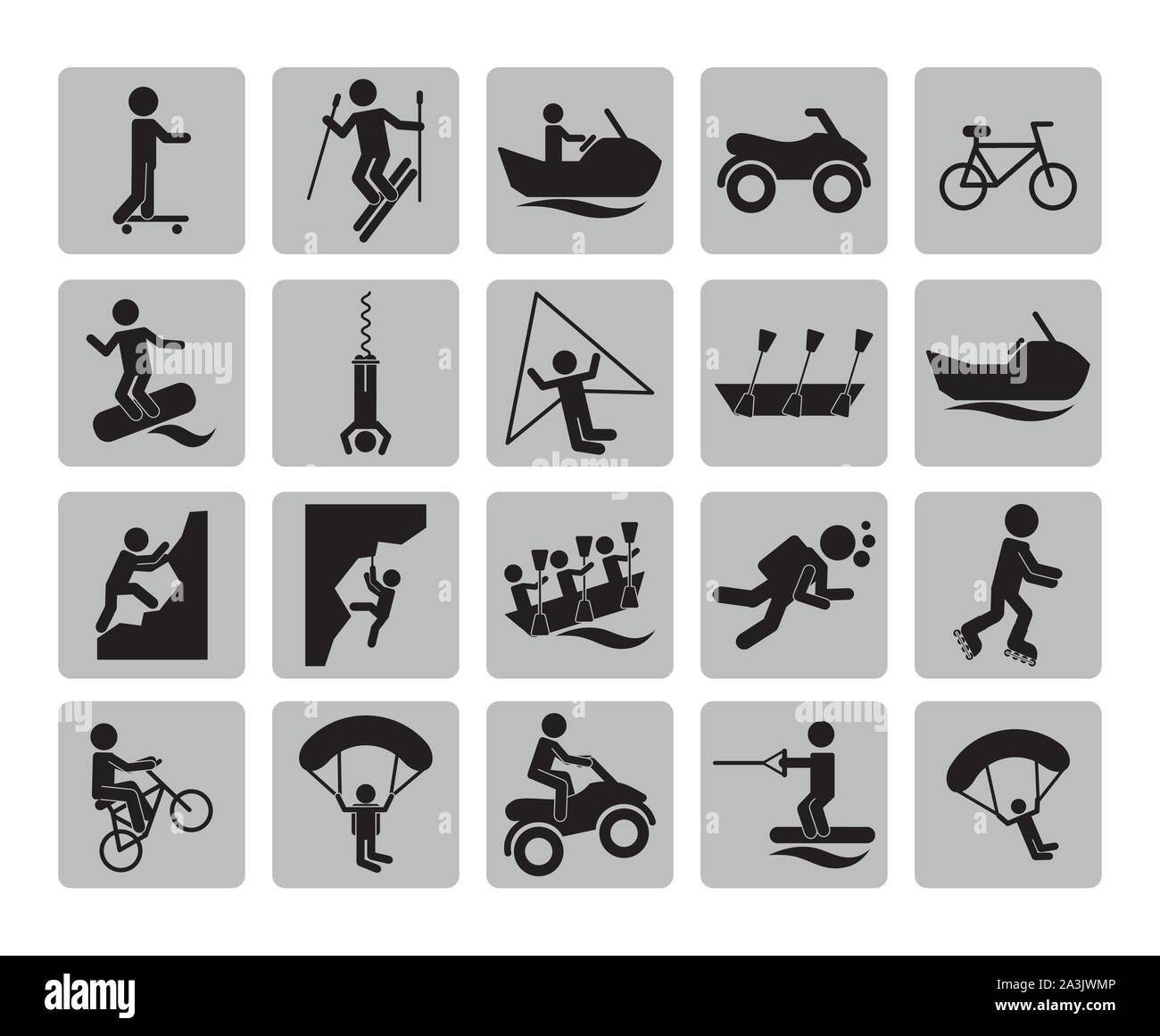 Extreme sport icon set vector design Stock Vector Image & Art - Alamy