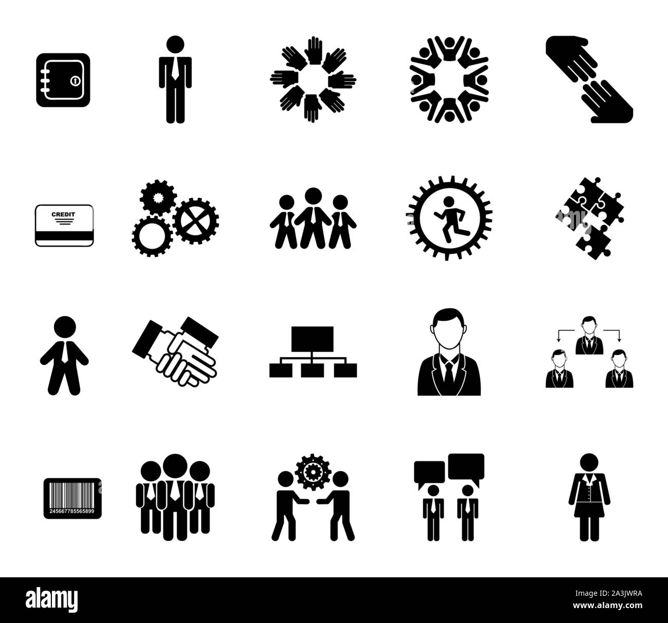 Isolated work and buisness icon set vector design Stock Vector Image ...