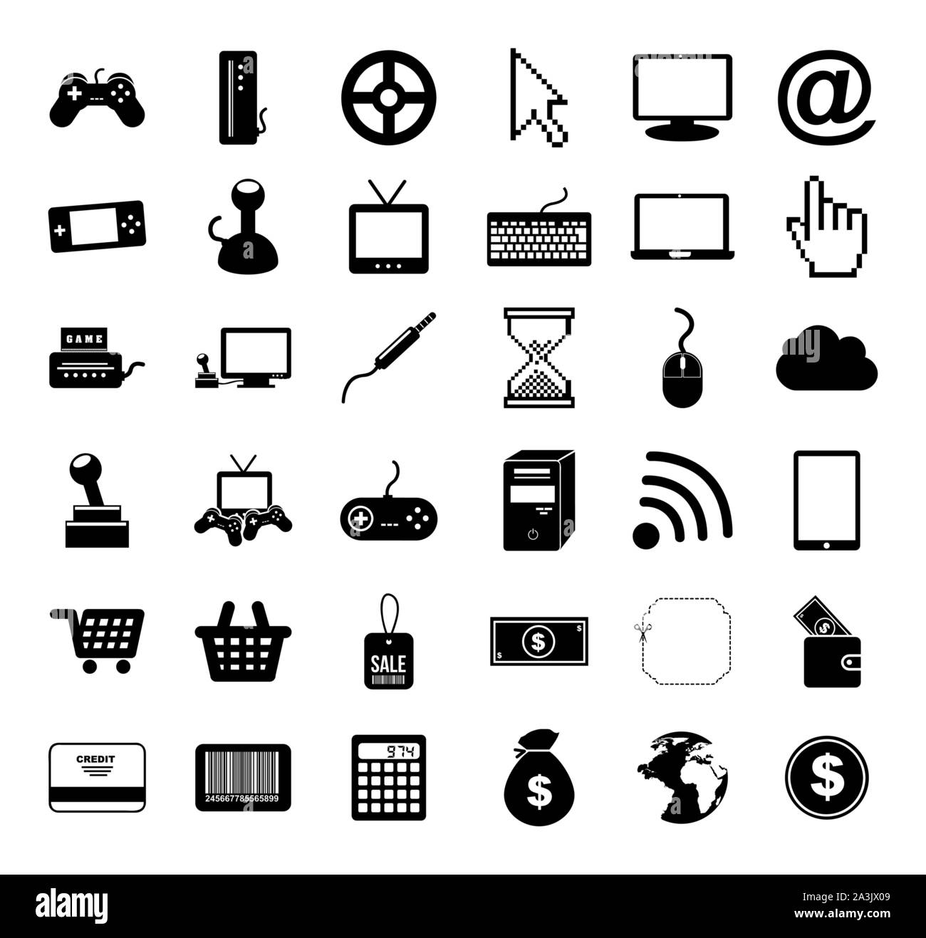 Videogame icon set vector design Stock Vector Image & Art - Alamy