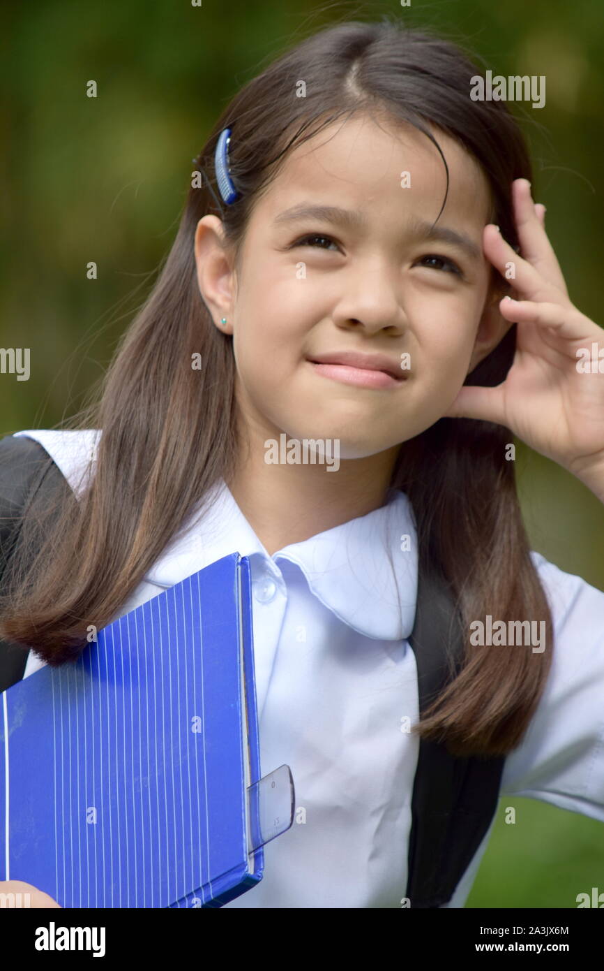 A Prep Girl Student Thinking Stock Photo - Alamy