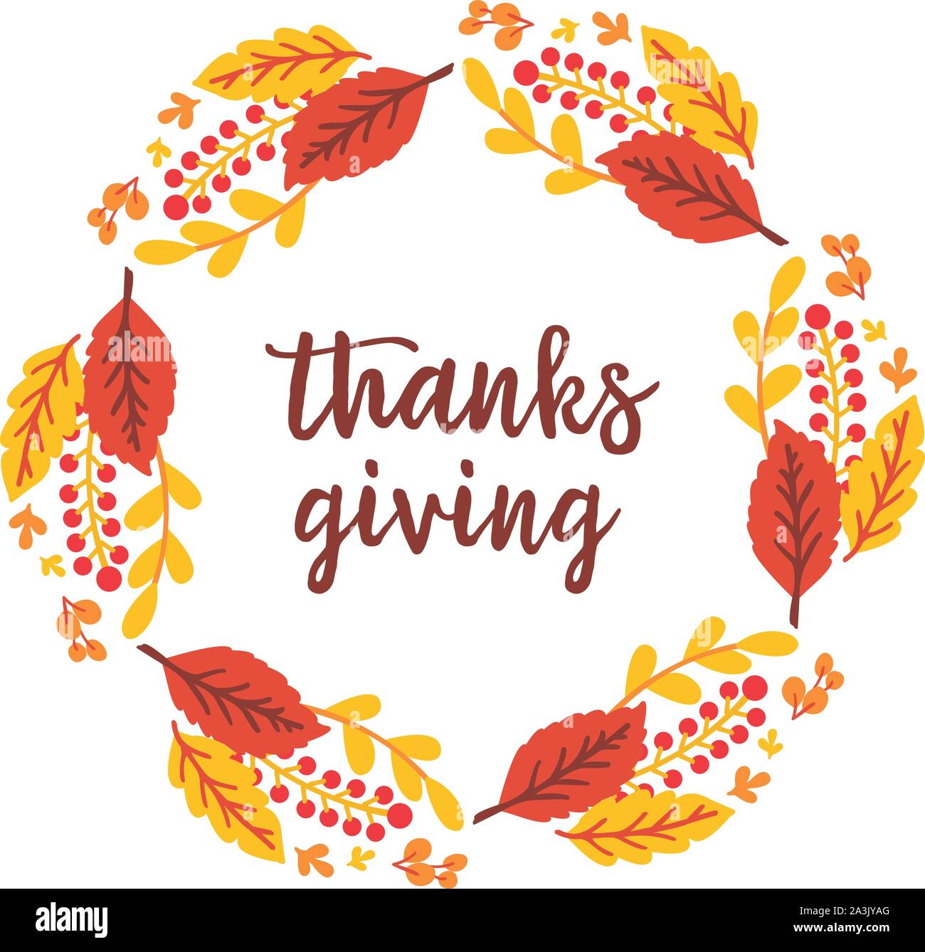 Banner or poster for thanksgiving, with decoration of abstract autumn ...