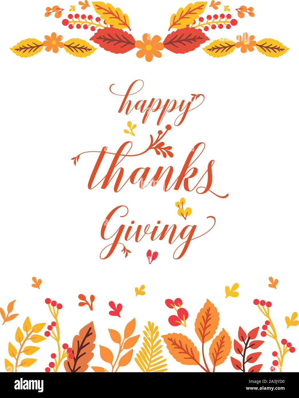 Beautiful poster thanksgiving, with artwork of autumn leaves frame ...