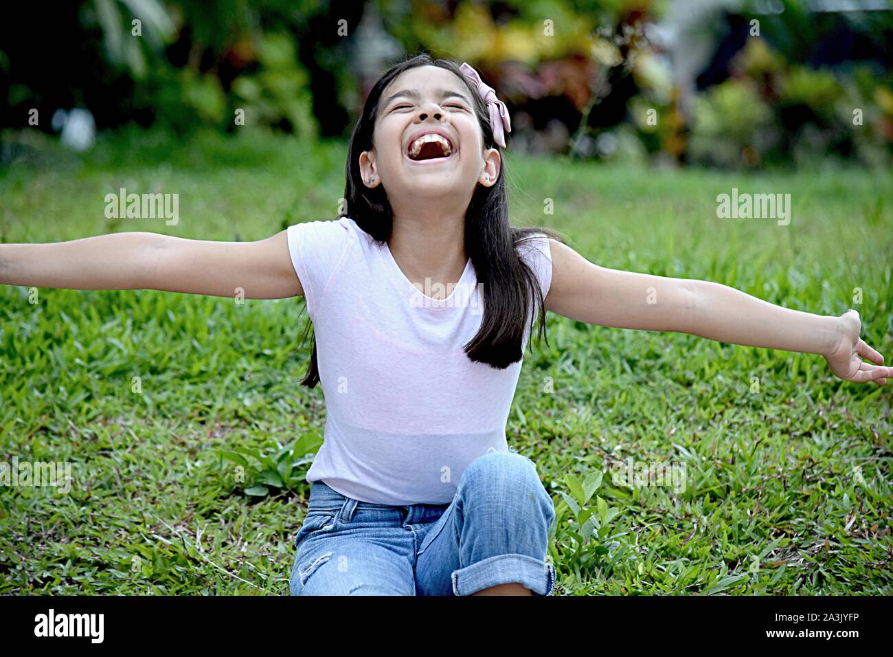 A Female And Freedom Stock Photo - Alamy