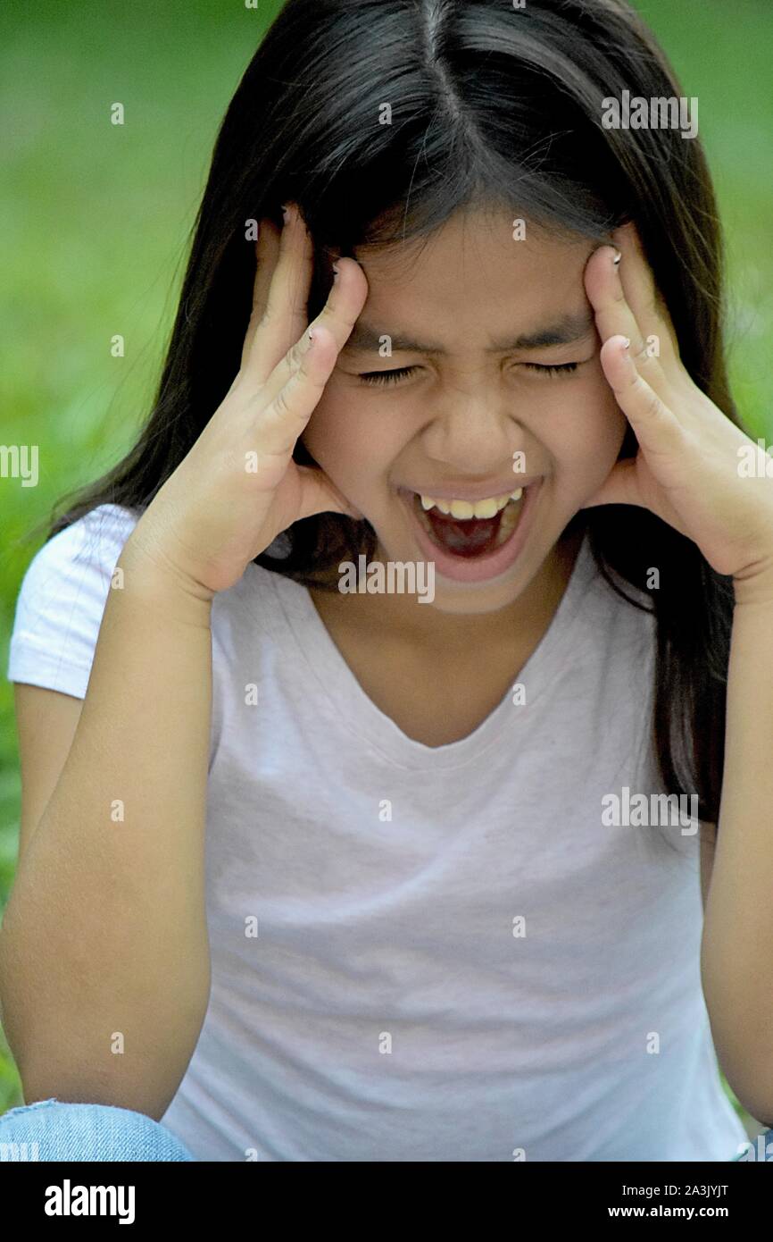 An Anxious Young Person Stock Photo - Alamy