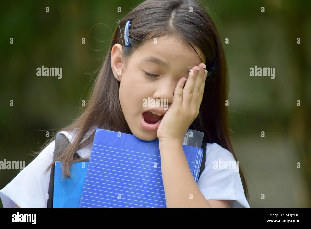 A Sleepy Diverse Person Stock Photo - Alamy