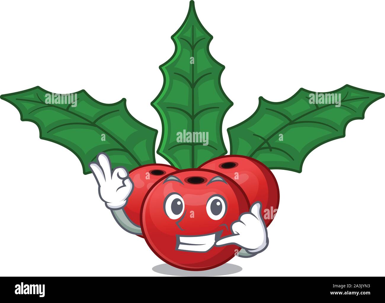 Call me christmas holly berry in the cartoon Stock Vector Image & Art ...