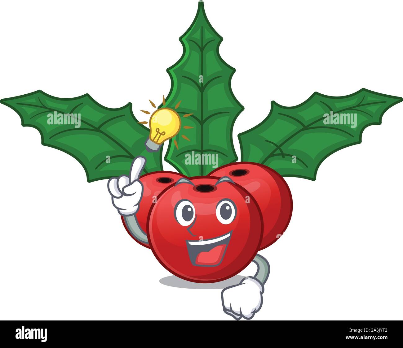 Have an idea christmas holly berry in the cartoon Stock Vector Image ...