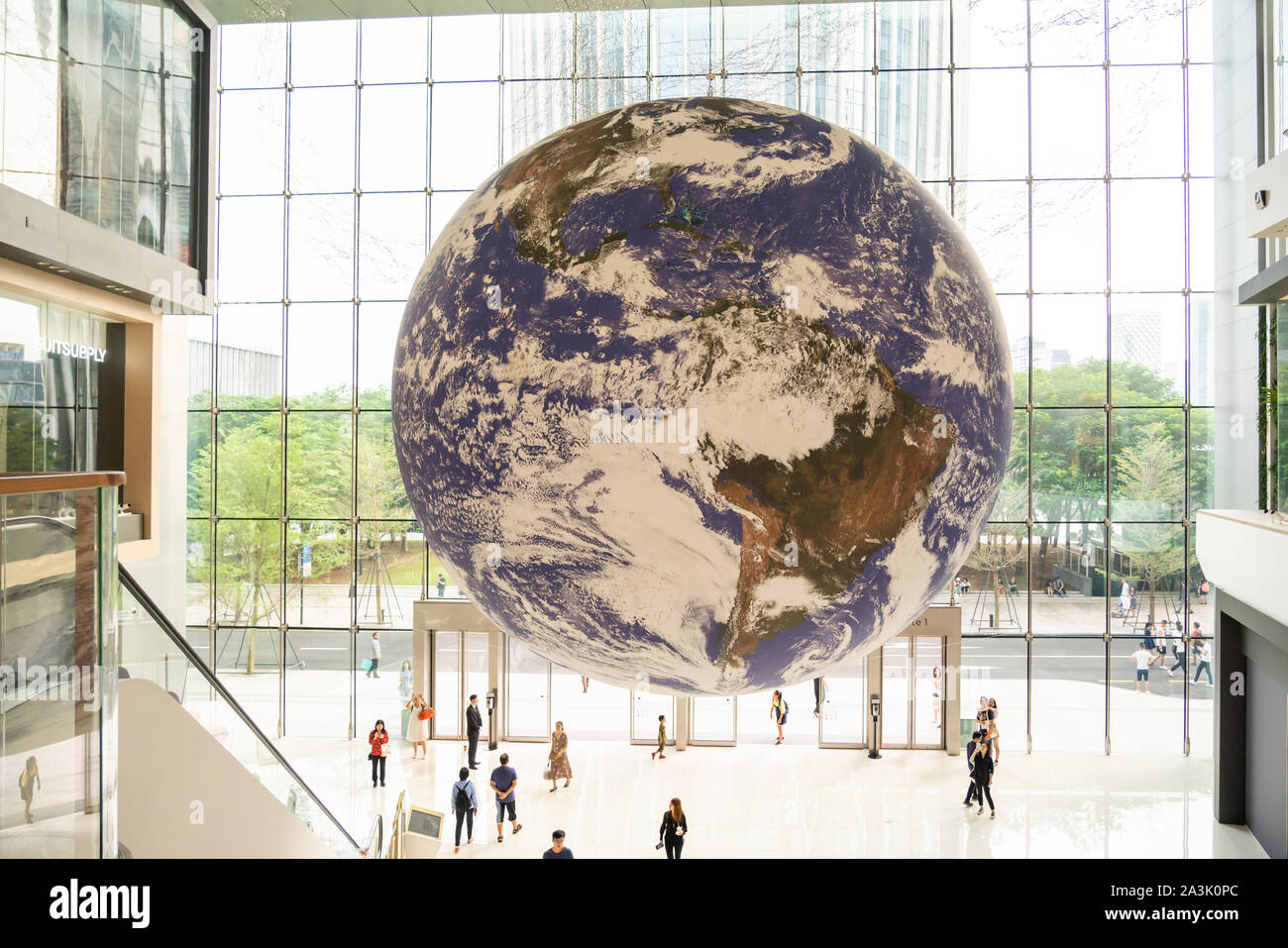 Gaia seen at the MixC World Shenzhen Bay. Gaia is a touring artwork by ...