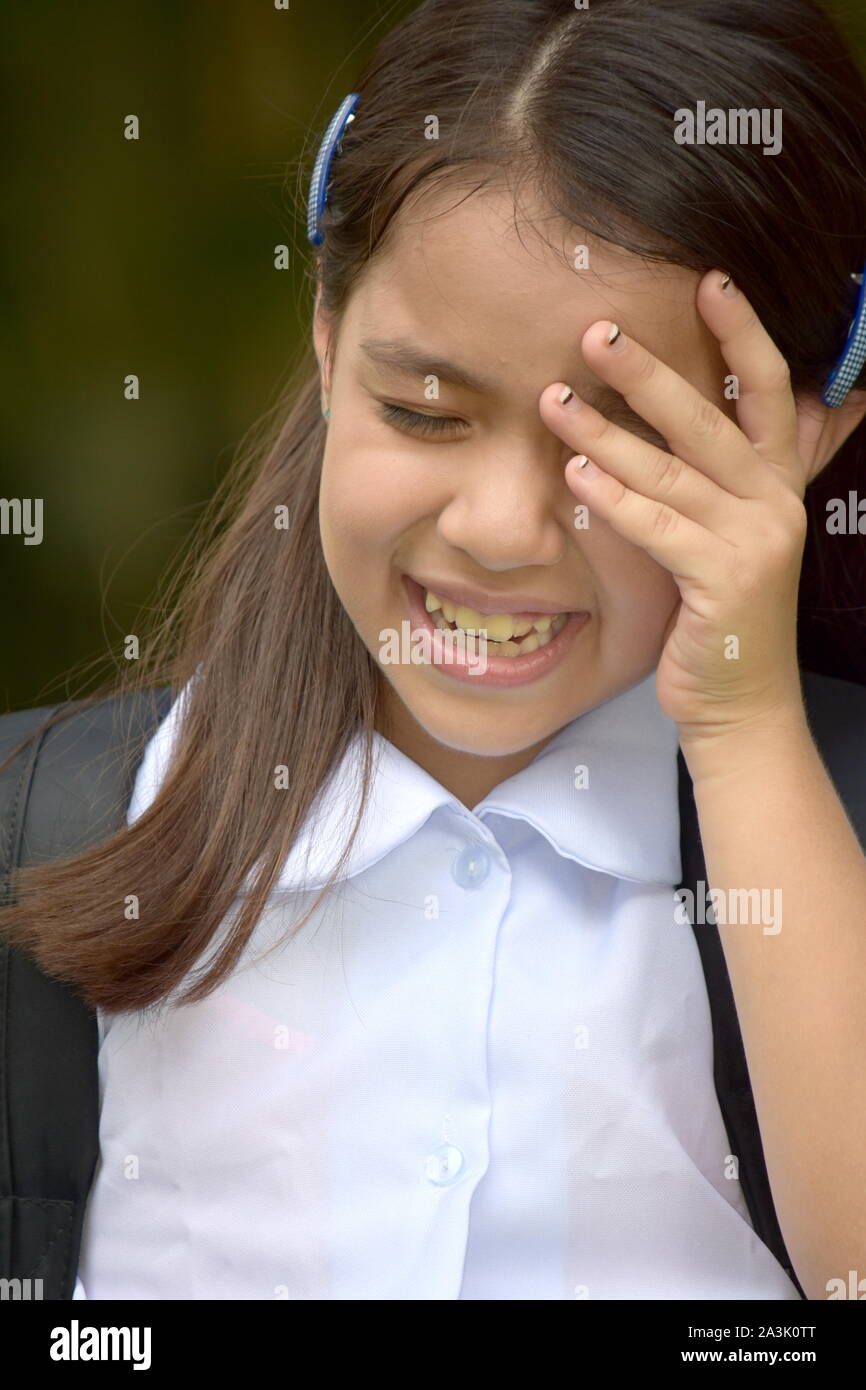 A Crying Female Student Stock Photo - Alamy