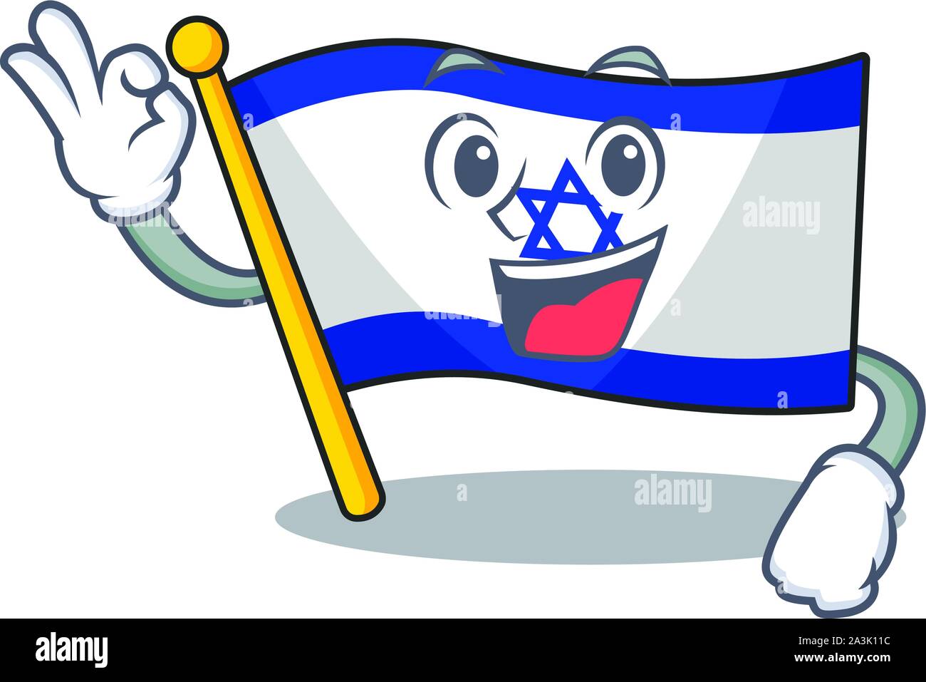 Okay flag israel flown on mascot pole Stock Vector Image & Art - Alamy