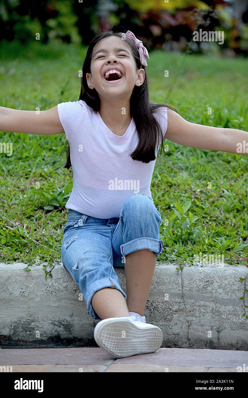 A Girl And Freedom Stock Photo - Alamy