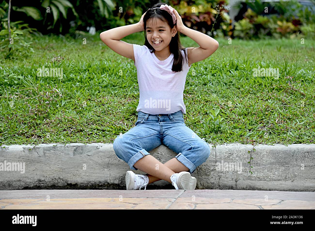 A Young Asian Girl Memory Problems Stock Photo - Alamy