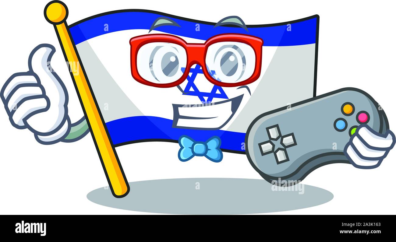 Gamer flag israel with the character shape Stock Vector Image & Art - Alamy
