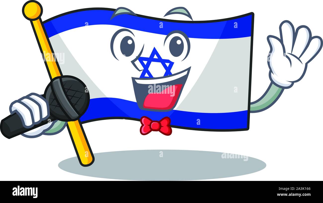 Singing flag israel with the character shape Stock Vector Image & Art ...