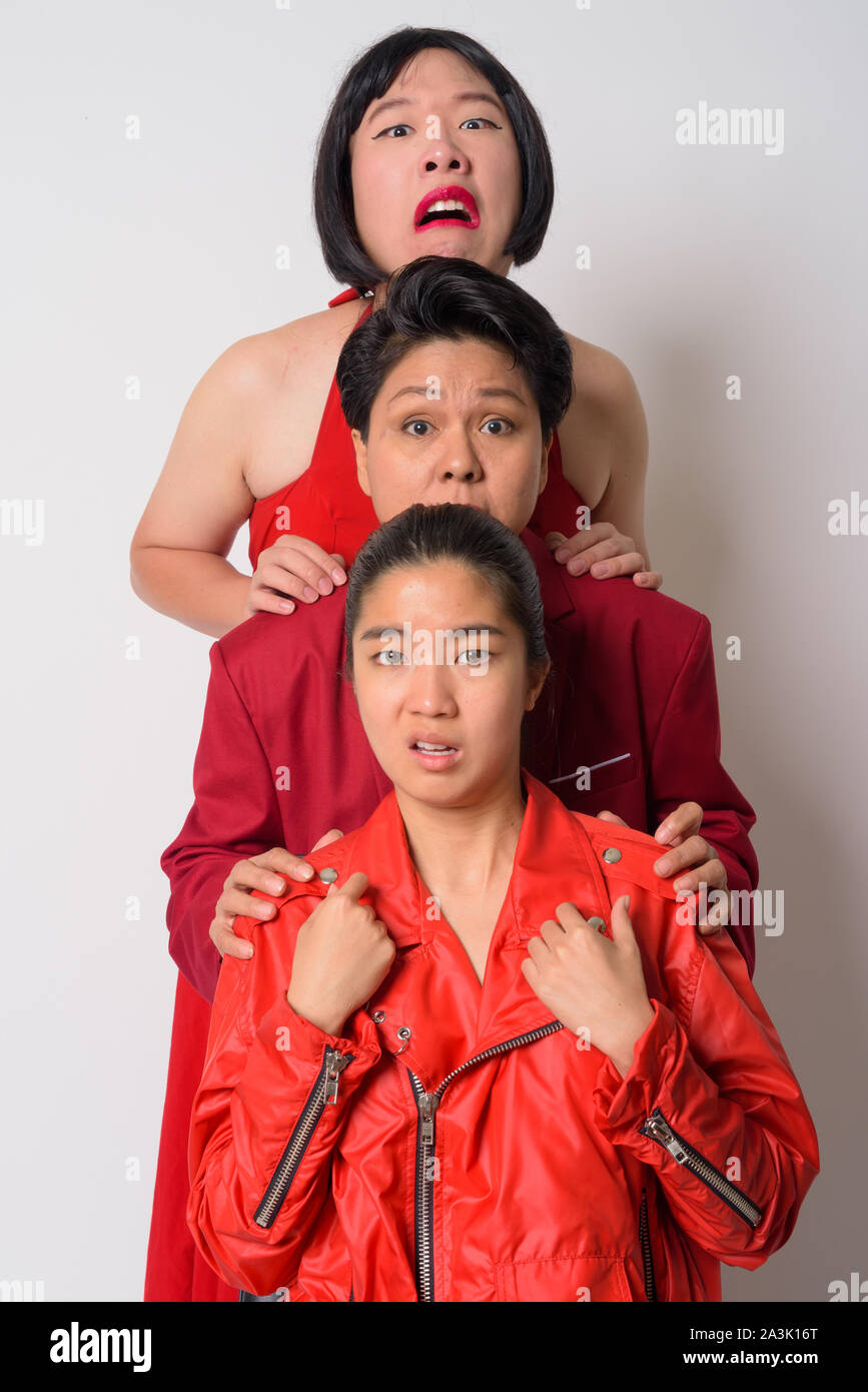 Group shocked people looking up hi-res stock photography and images - Alamy