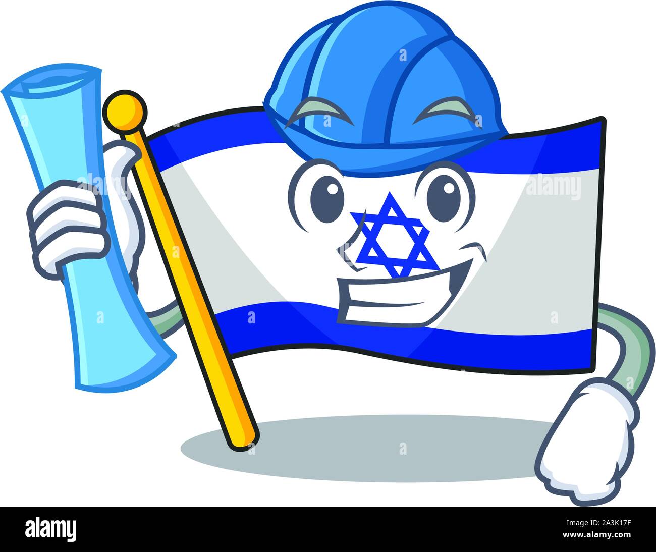 Architect flag israel flown on mascot pole Stock Vector Image & Art - Alamy