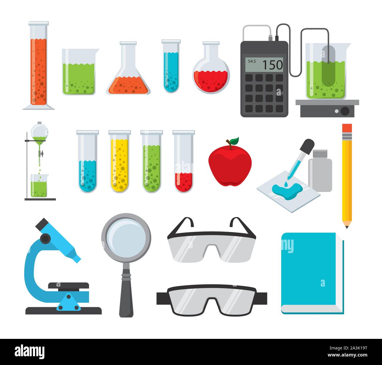 Chemistry icon set vector design Stock Vector Image & Art - Alamy