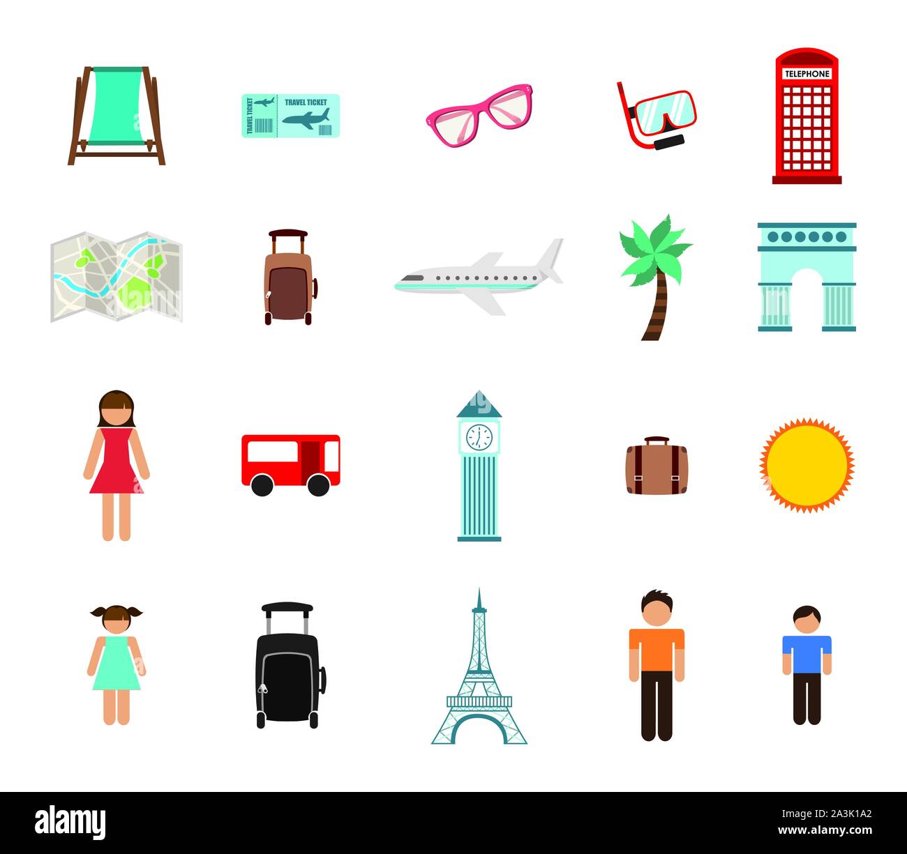 Isolated travel icon set vector design Stock Vector Image & Art - Alamy