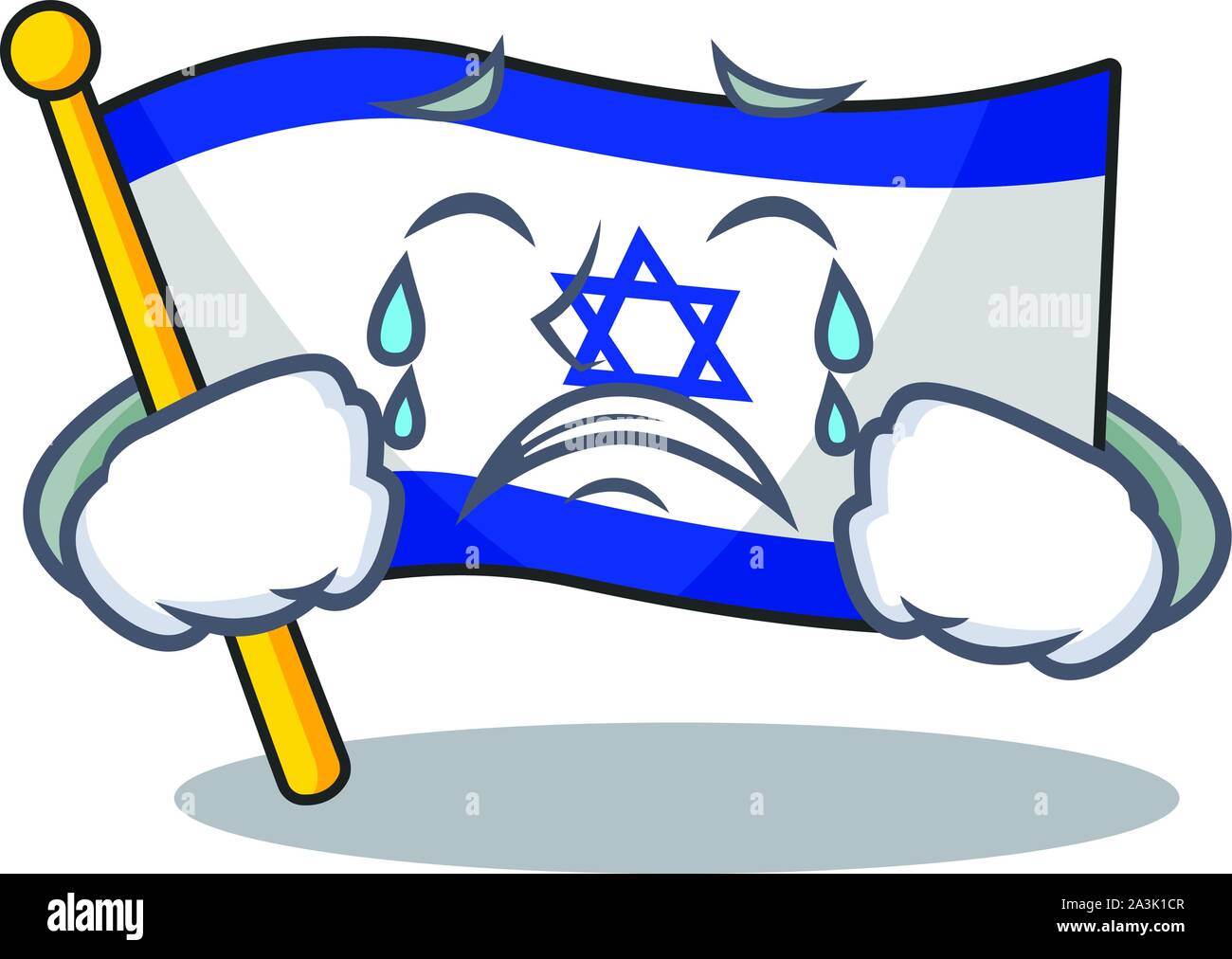 Crying flag israel with the character shape Stock Vector Image & Art ...