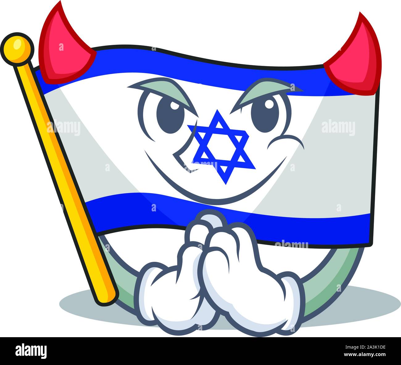 Devil flag israel with the character shape Stock Vector Image & Art - Alamy
