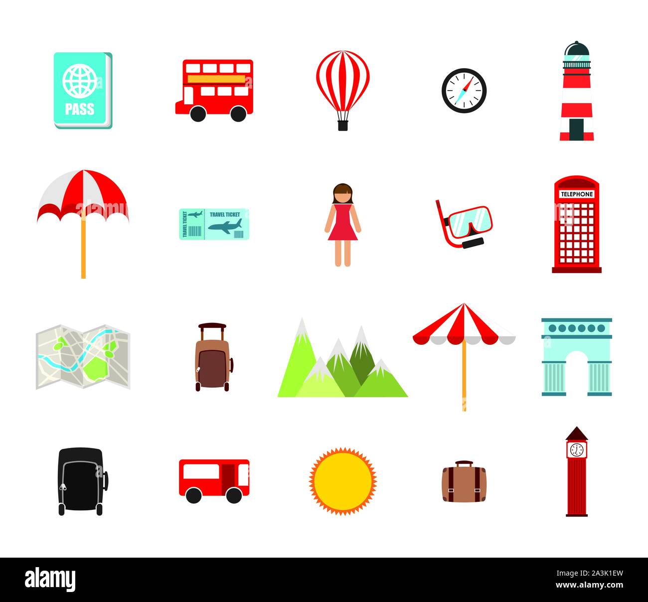 Isolated travel icon set vector design Stock Vector Image & Art - Alamy