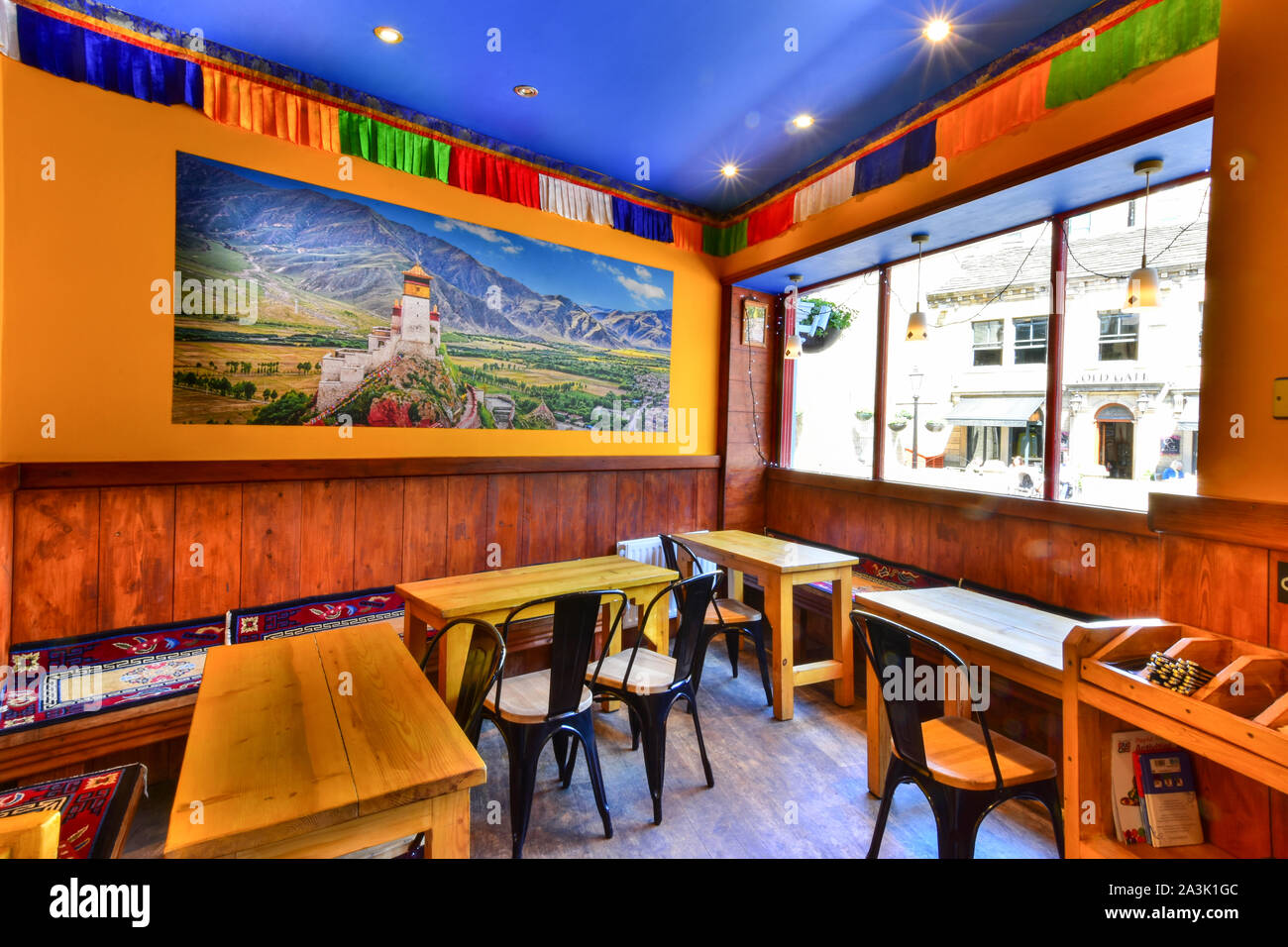 Tibetan Kitchen, Hebden Bridge, South Pennines, Yorkshire Stock Photo ...