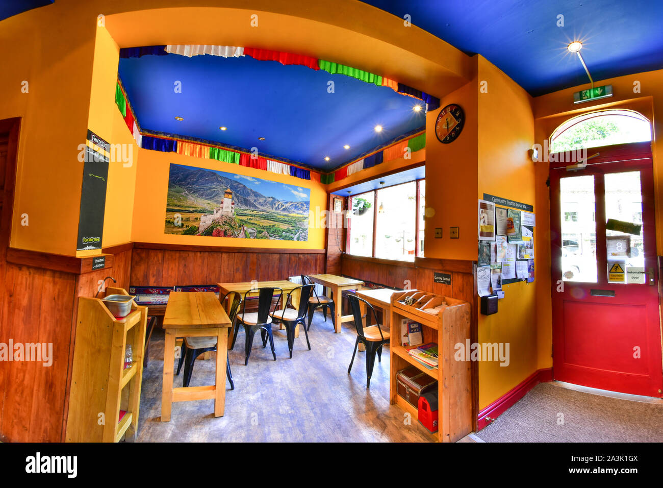 Tibetan Kitchen, Hebden Bridge, South Pennines, Yorkshire Stock Photo ...