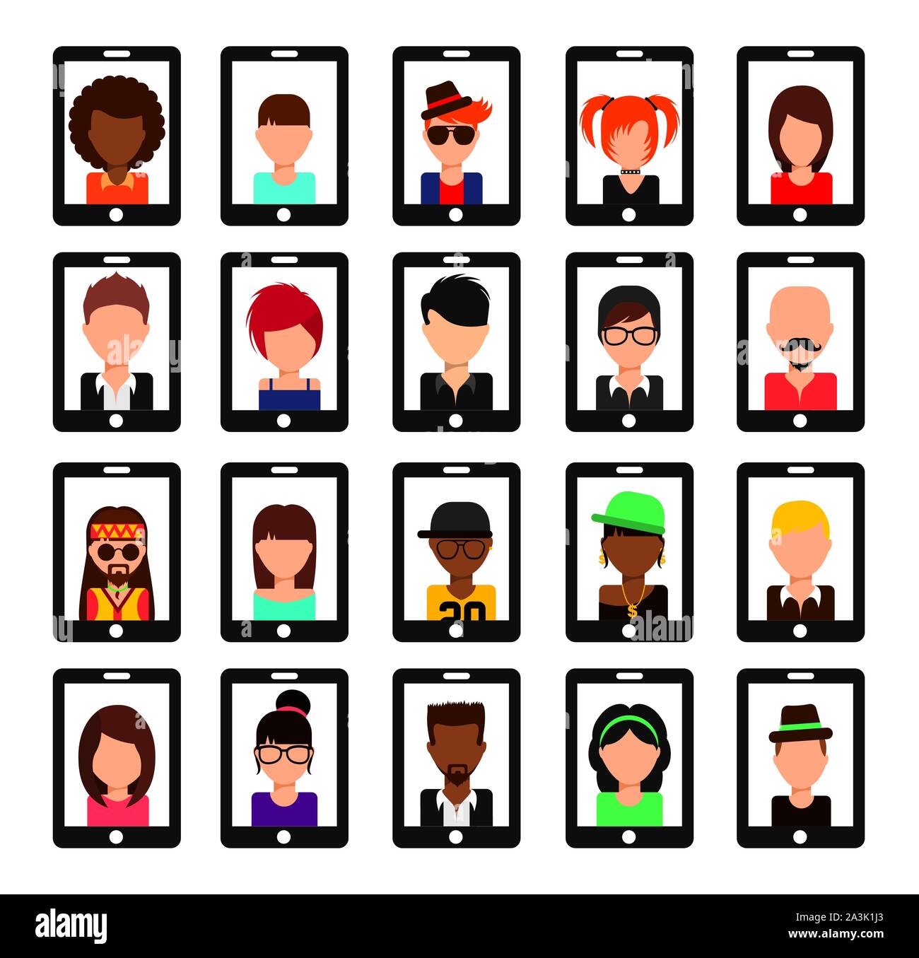 Social media avatars Cut Out Stock Images & Pictures - Alamy