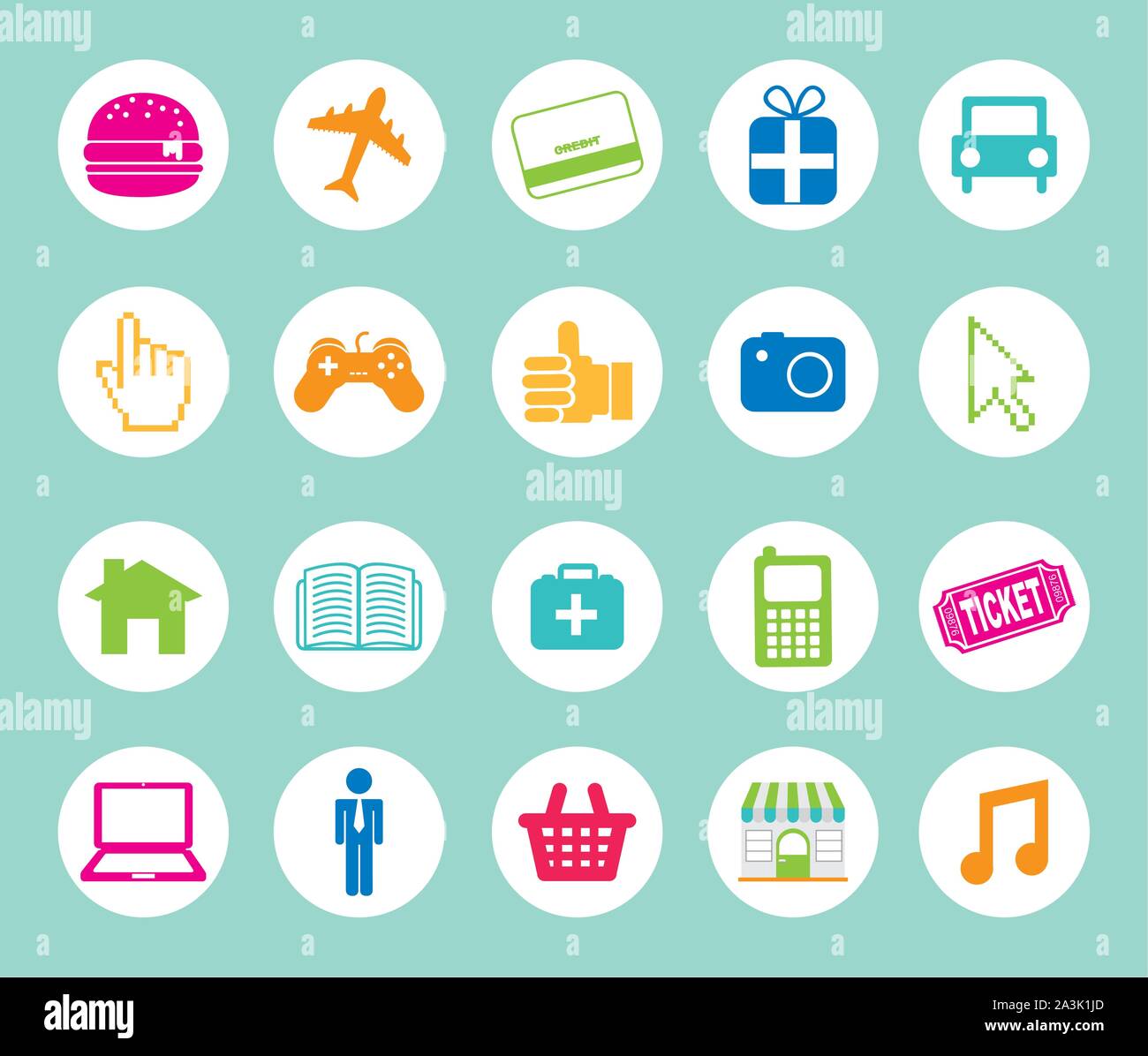 Variety icon set pack vector design Stock Vector Image & Art - Alamy