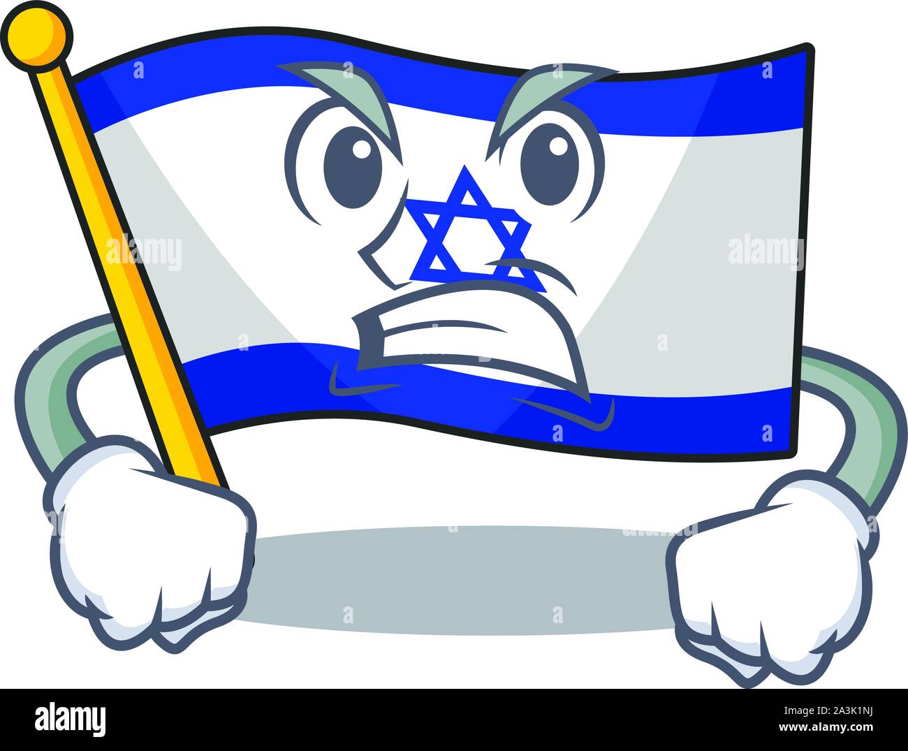 Angry flag israel with the character shape Stock Vector Image & Art - Alamy