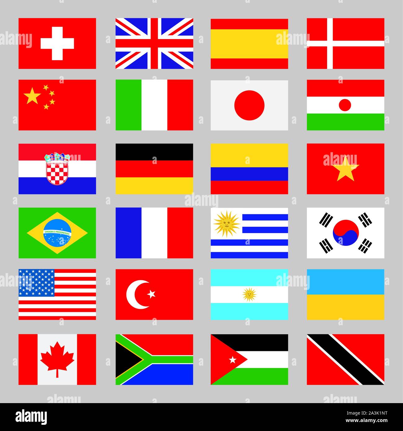 Isolated flag icon set vector design Stock Vector Image & Art - Alamy