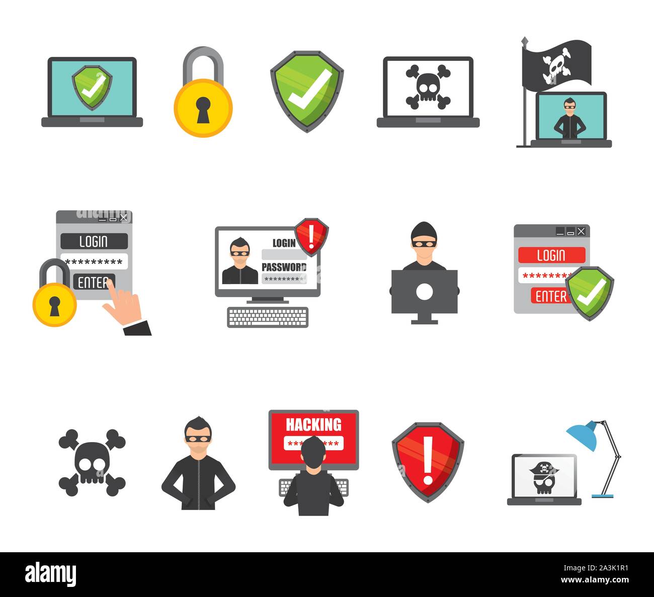 Security system icon set vector design Stock Vector Image & Art - Alamy