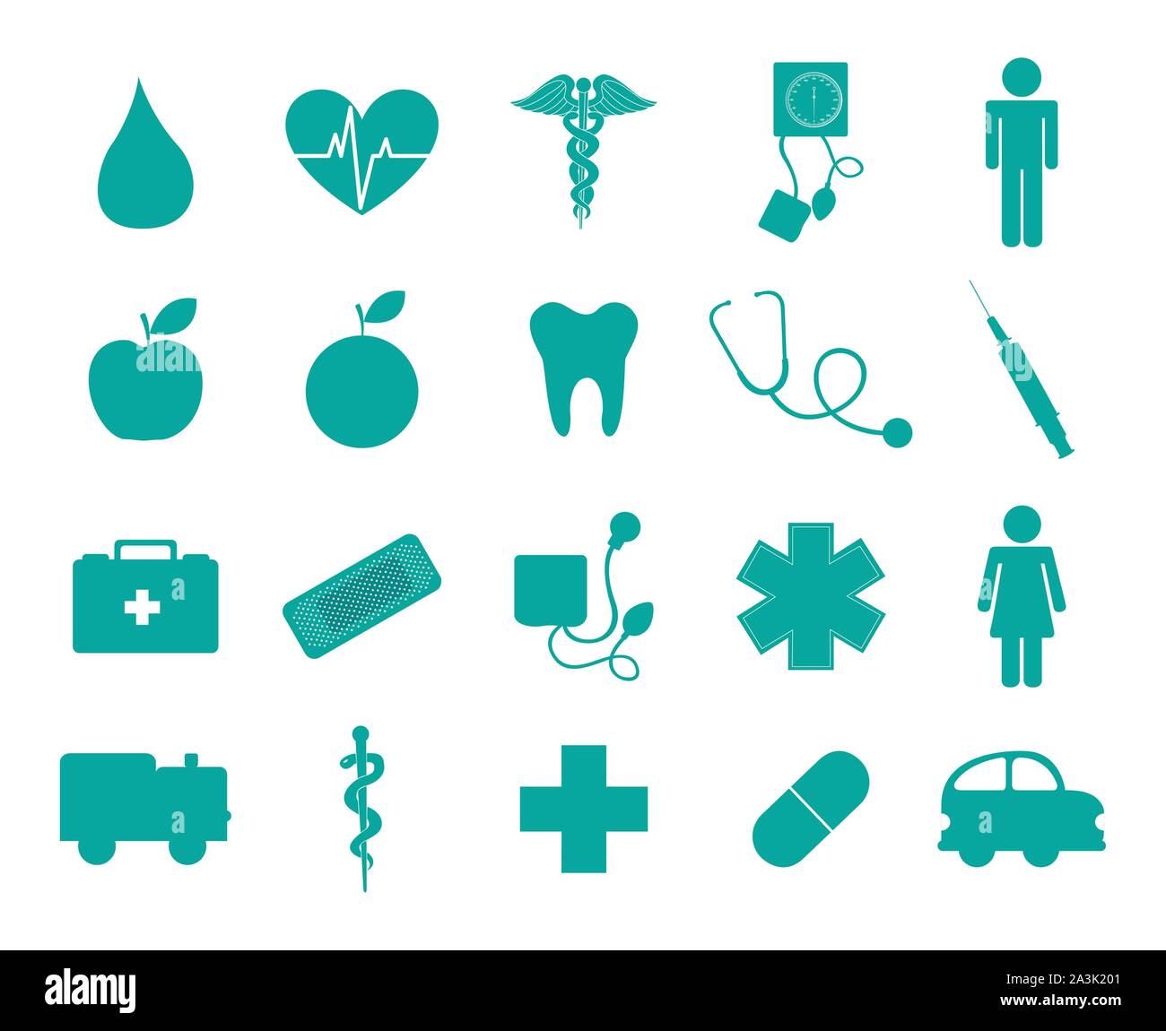 Isolated medical icon set vector design Stock Vector Image & Art - Alamy