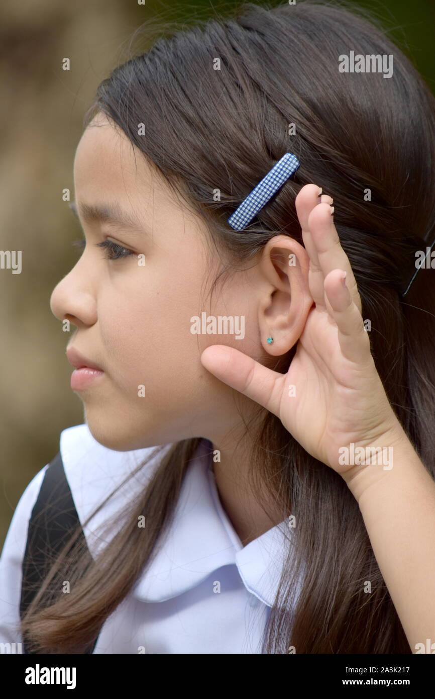 A Female Student Hearing Stock Photo - Alamy