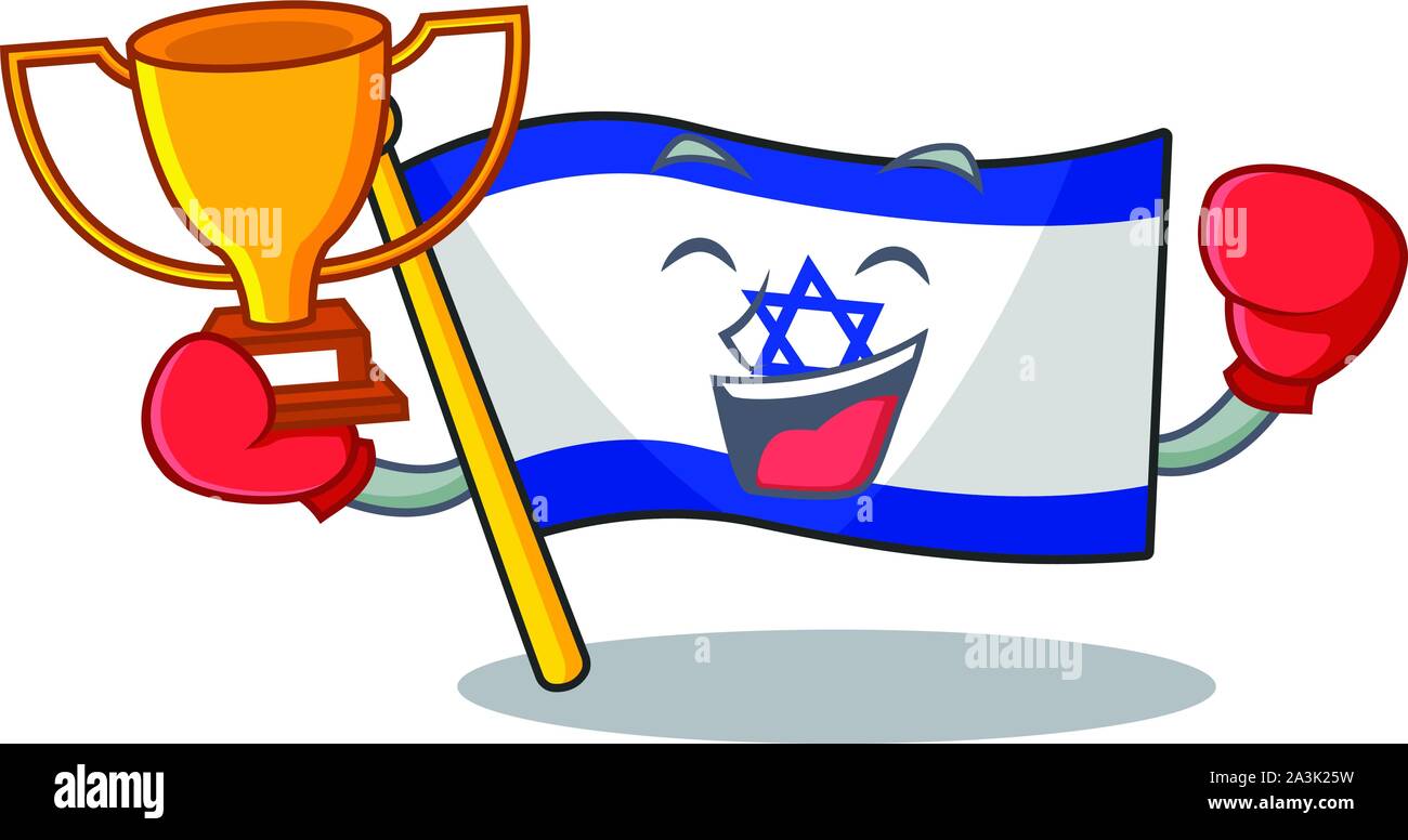 Boxing winner flag israel stored in cartoon cupboard Stock Vector Image ...
