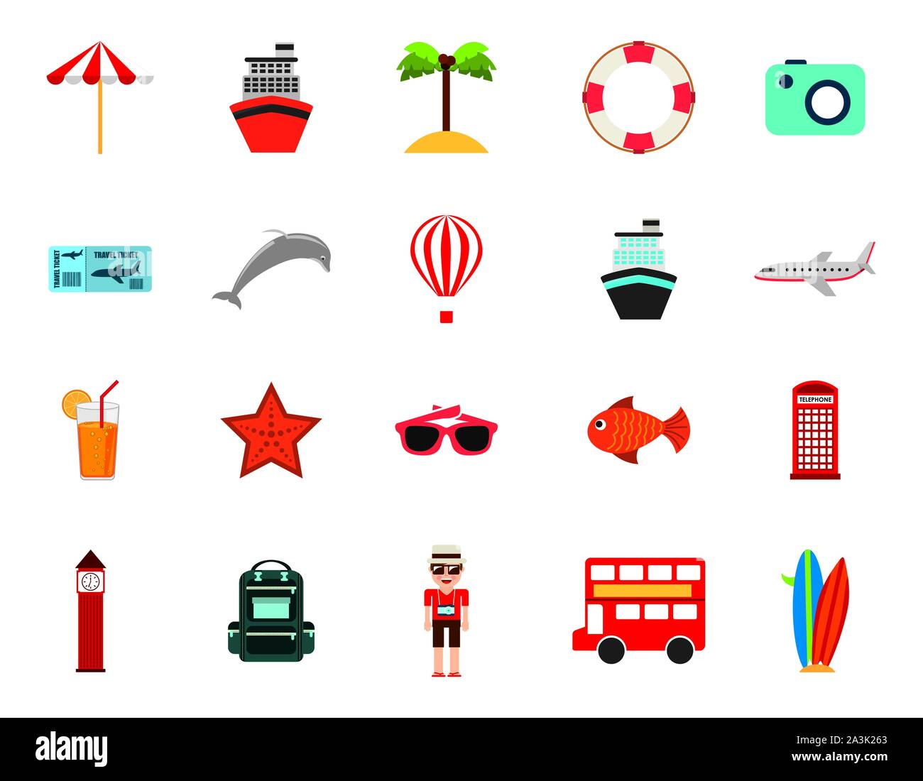 Isolated travel icon set vector design Stock Vector Image & Art - Alamy