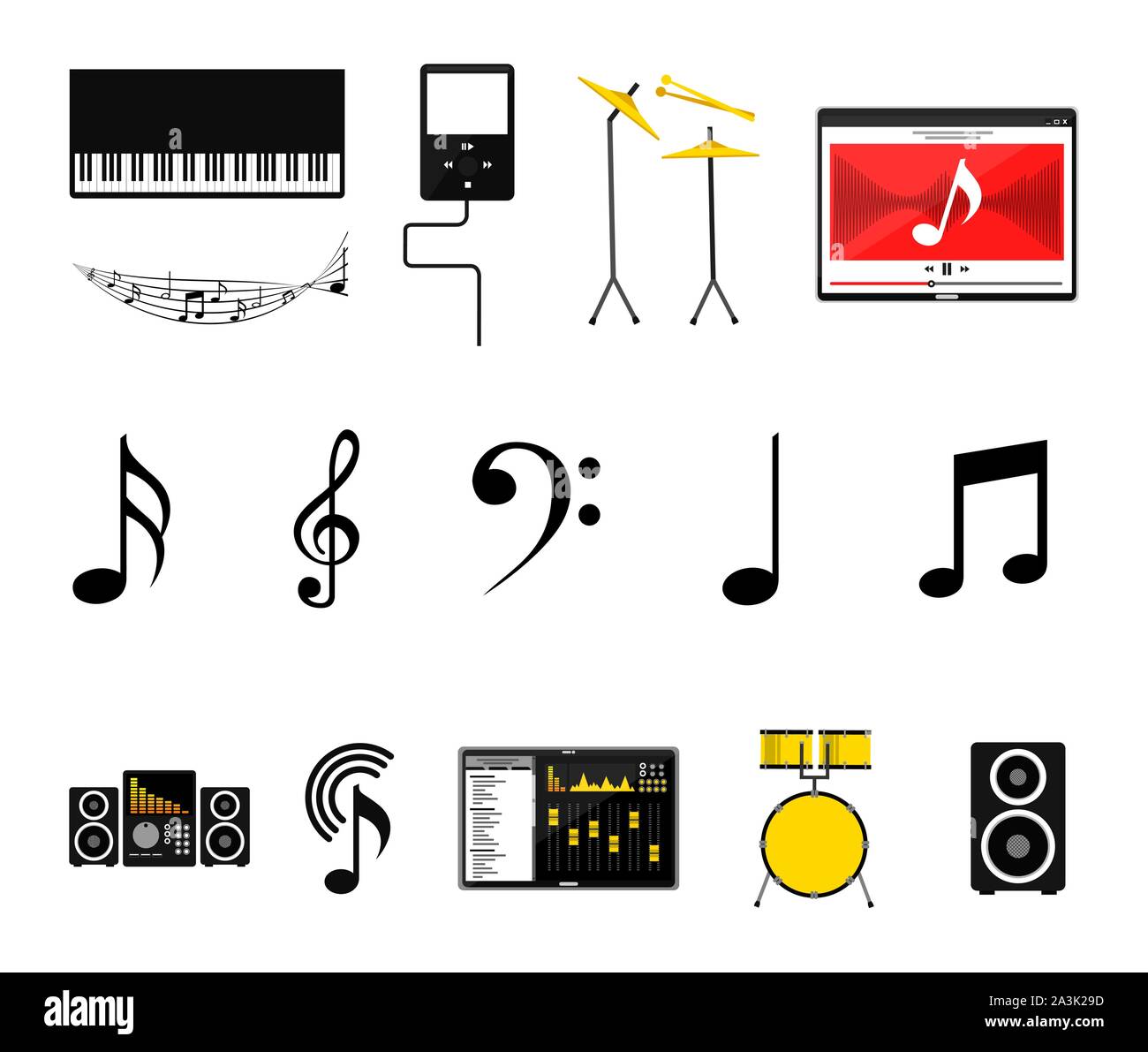 Music icon set vector design Stock Vector Image & Art - Alamy