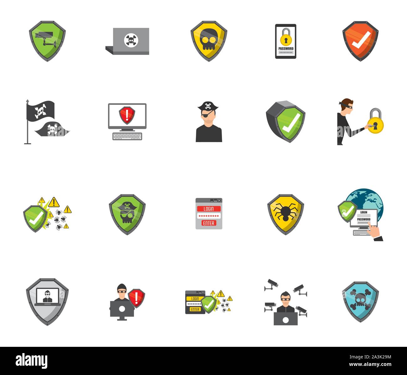 Security system icon set vector design Stock Vector Image & Art - Alamy