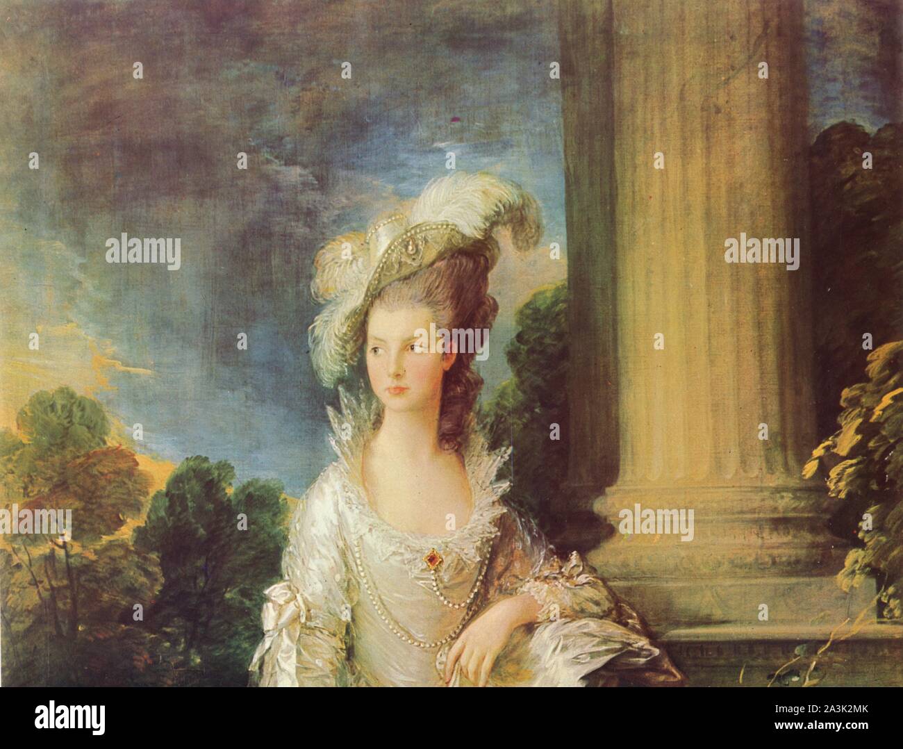 Thomas Gainsborough.l'honorable mrs. graham.détail.1777 Stock Photo - Alamy
